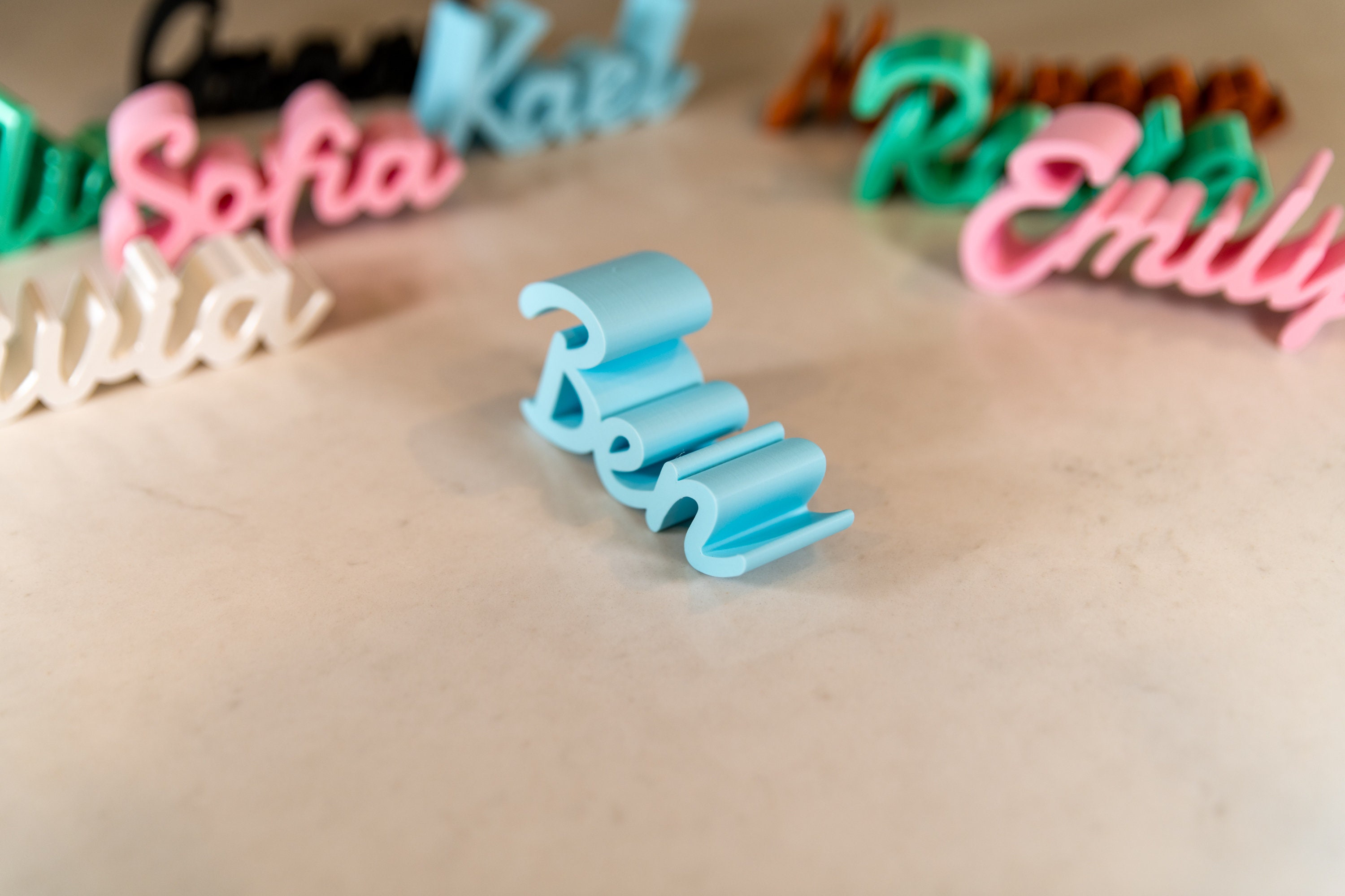 Personalized 3D Printed Name Sign for Desk or Shelf Custom Home and ...