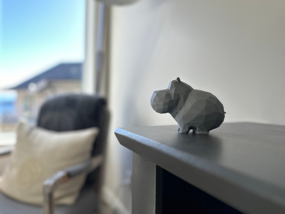 House Hippo Shelf Decor | Minimalist Home Ornament | Unique Animal ...