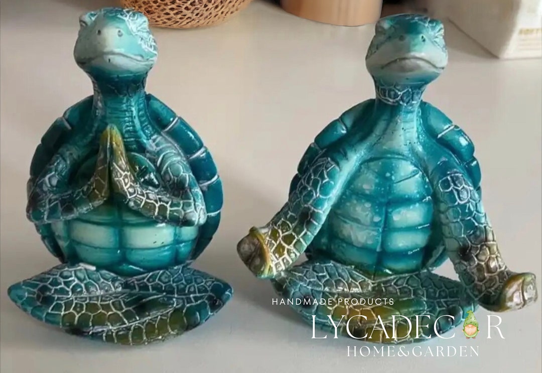 Sea Turtle Zen Garden Statue Handcrafted Meditating Turtle Statue for ...