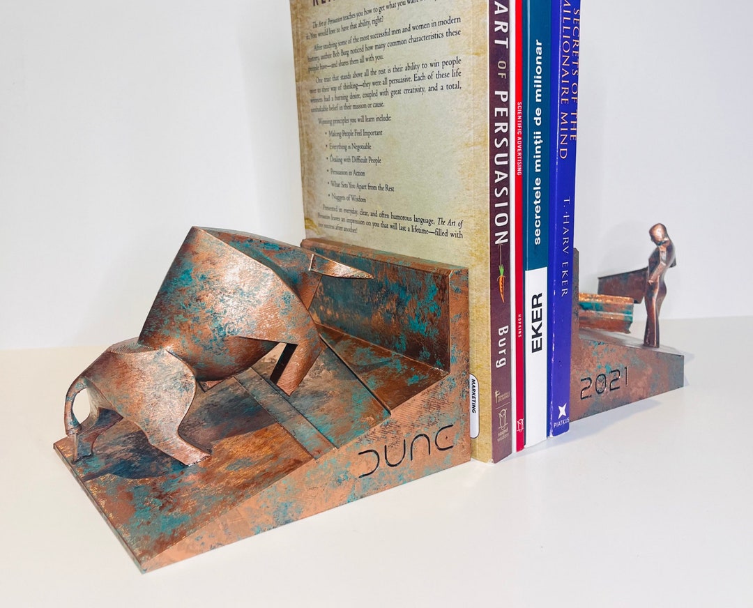 3d PRINT BOOKEND SCULPTURE for Bookshelf, Customized Dune Themed ...
