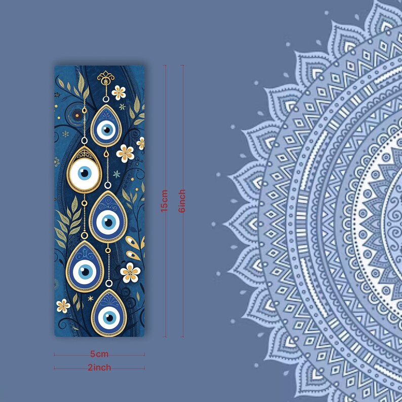 Turkish Evil Eye Bookmarks Modern Energy Protective Designs Set of 5 ...