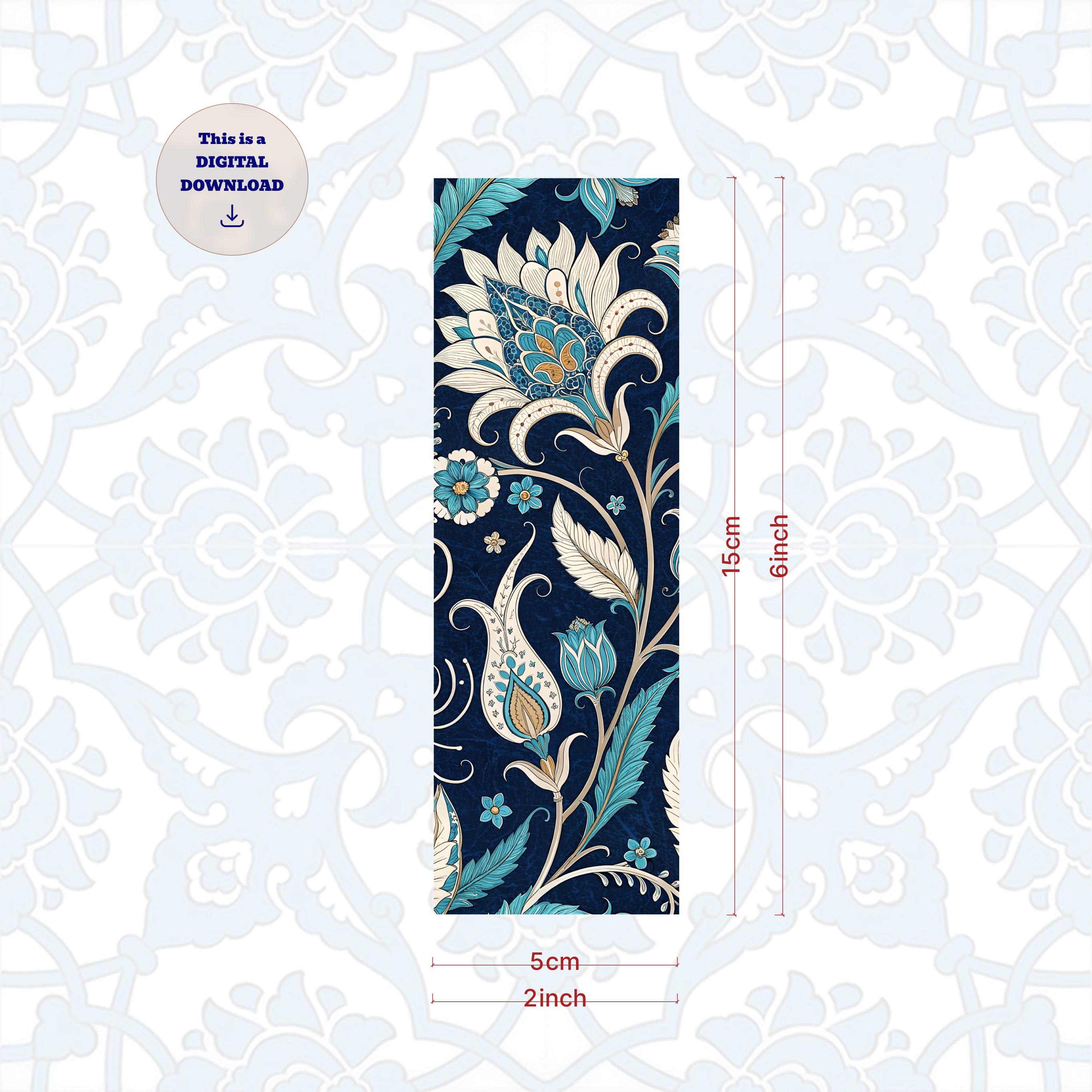 Turkish Iznik Tile Bookmark Set: Islamic Floral Art - Etsy
