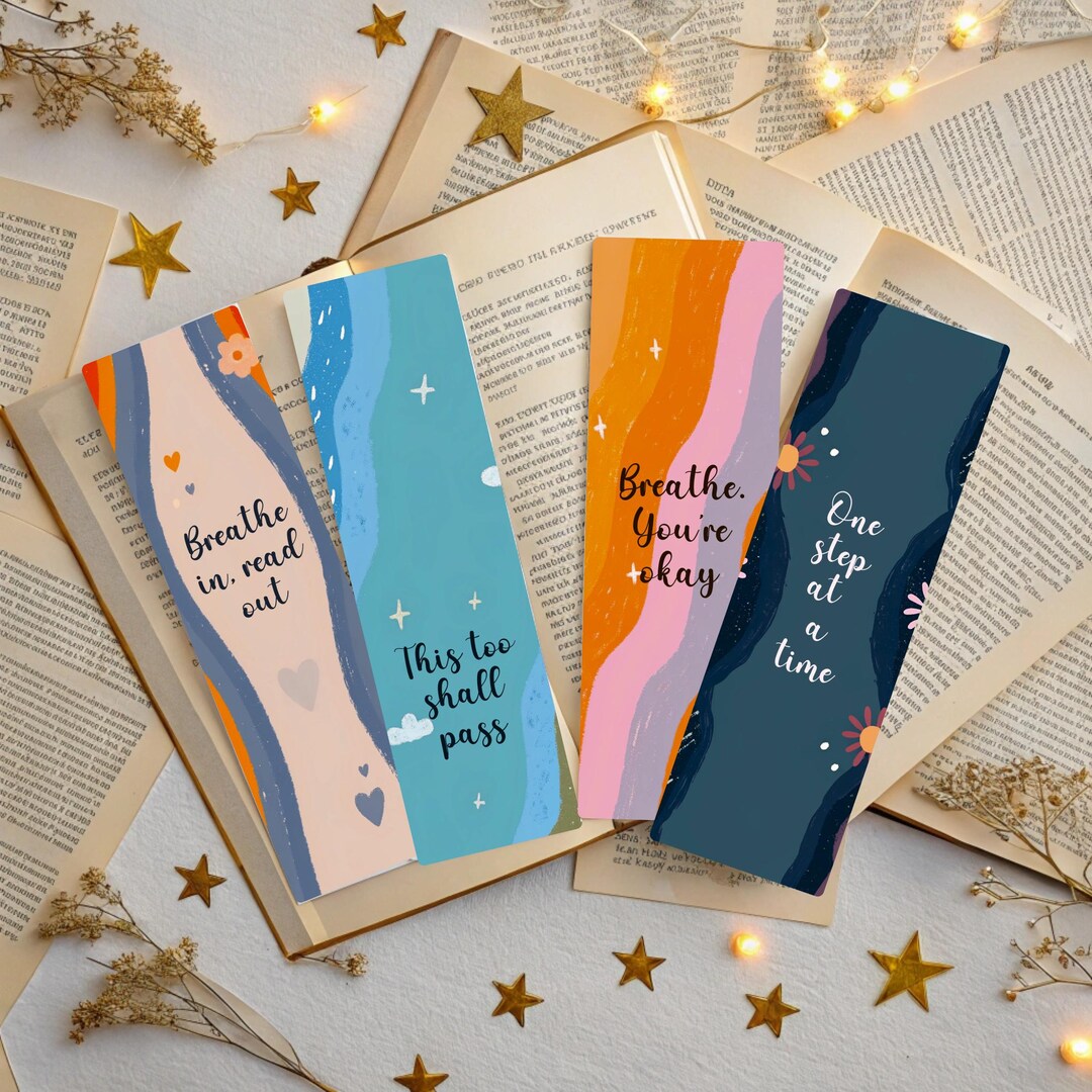 Anxiety Support Bookmarks Stress Relief Affirmation Printable Set - Etsy