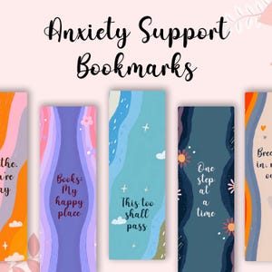 Anxiety Support Bookmarks Stress Relief Affirmation Printable Set - Etsy