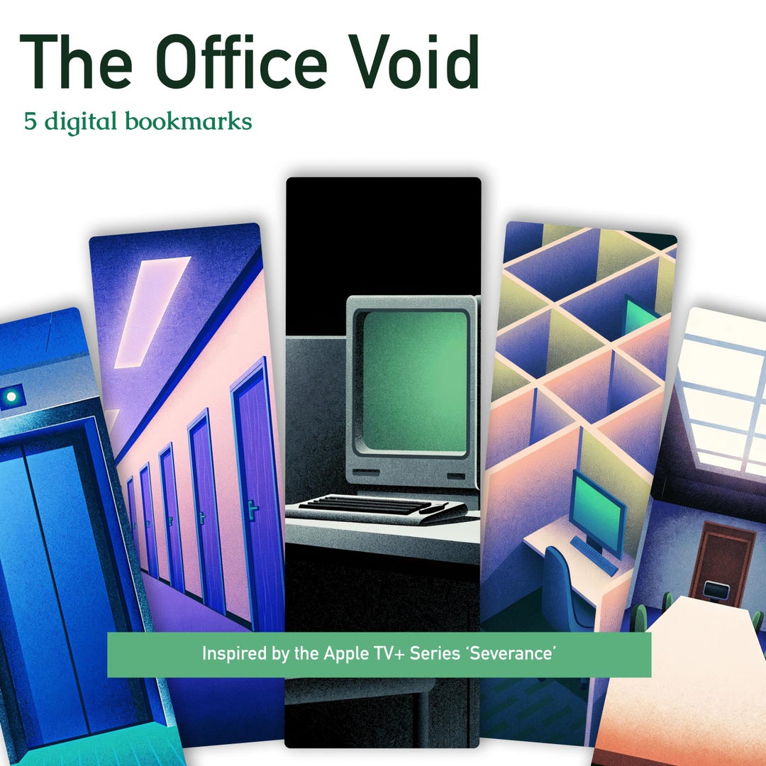Severance Inspired Digital Bookmarks, Minimalist Office Aesthetic ...