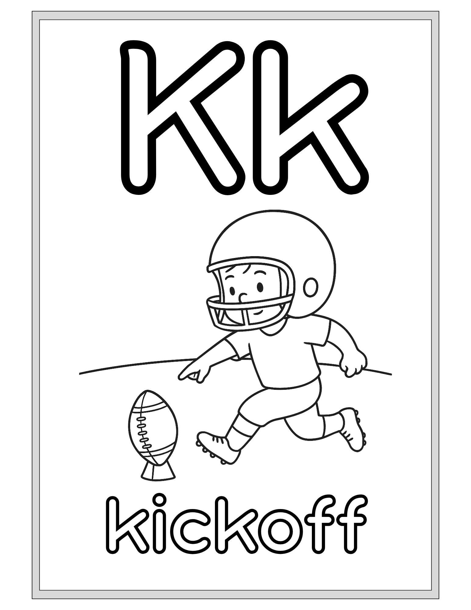 My Football Abcs Coloring Book Printable - Etsy