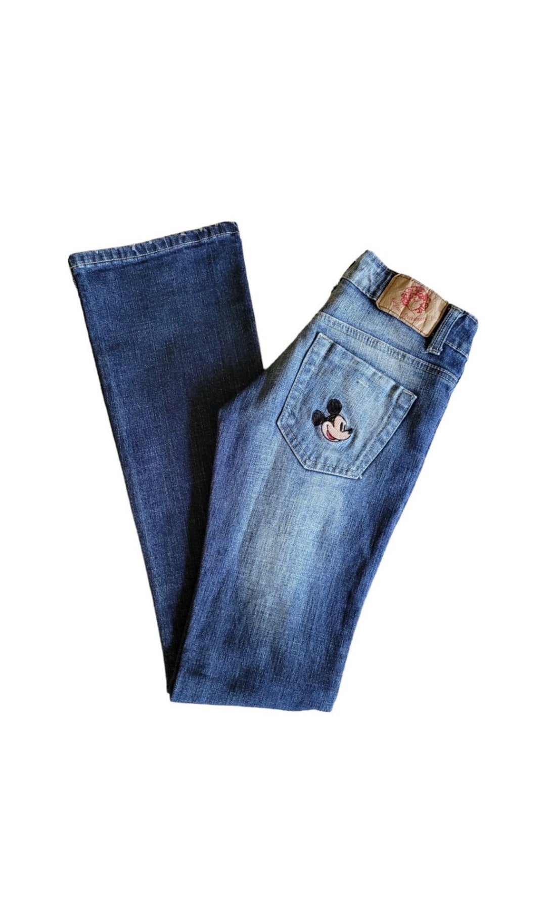 DISNEY Embroidered Low Rise Jeans - Etsy