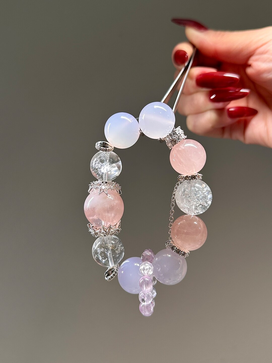 10mm Purple Agate,pink Snowflake Quartz , , Madagascar Rose Quartz ...