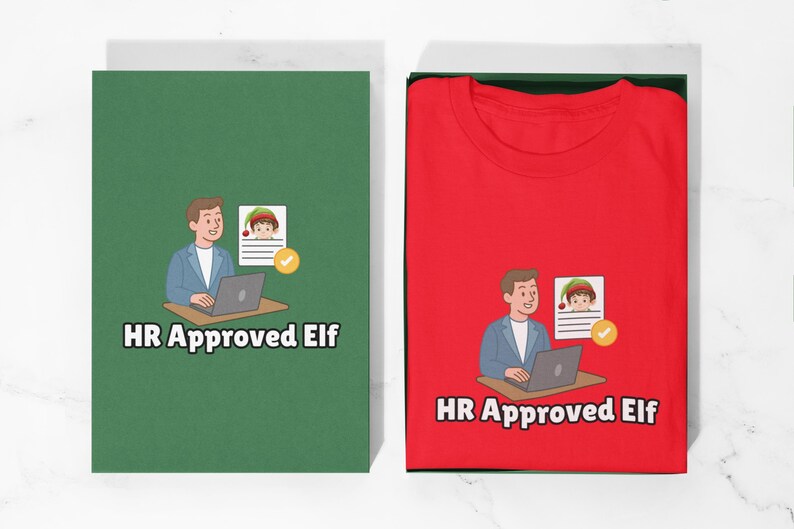 HR Approved Elf Shirt, Funny Office Christmas Shirt, Human Resources ...