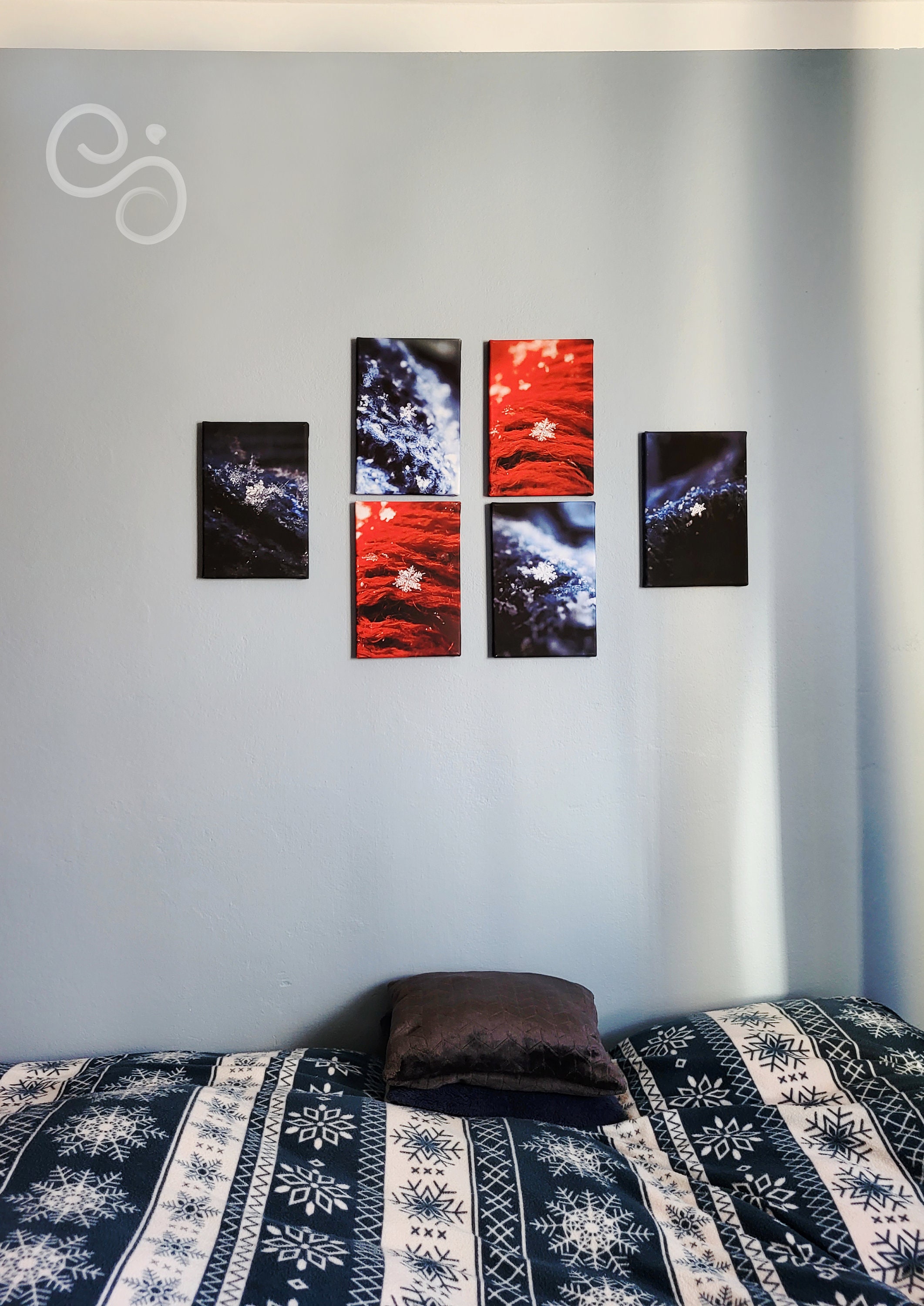 Snowflake Print a Unique Snowflake Photograph Printed on Canvas - Etsy