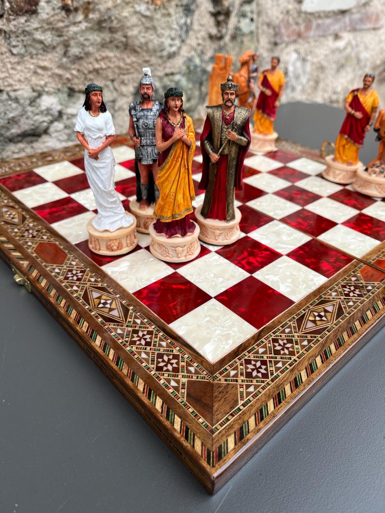 Troy Spartans Luxury Chess Set for Adult XL Decoration Chess Pieces ...