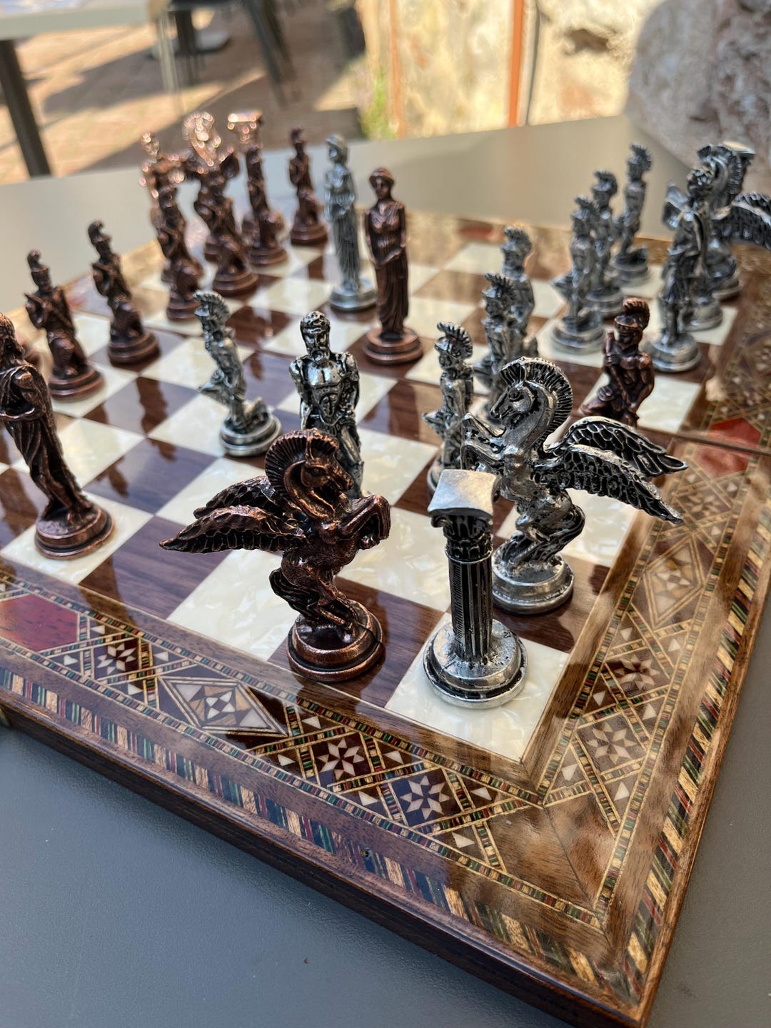 Handmade Pegasus Chess Set - Unique Mythological Design, High Quality ...