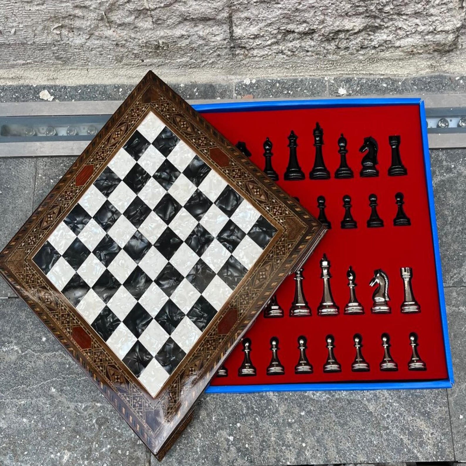 Luxury Chess Sets Classic Chess Pieces Handmade İnlaid Wooden Chess ...