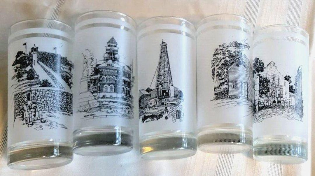 Texas Historical 150th Anniversary Commemorative Glasses Set, Artist ...