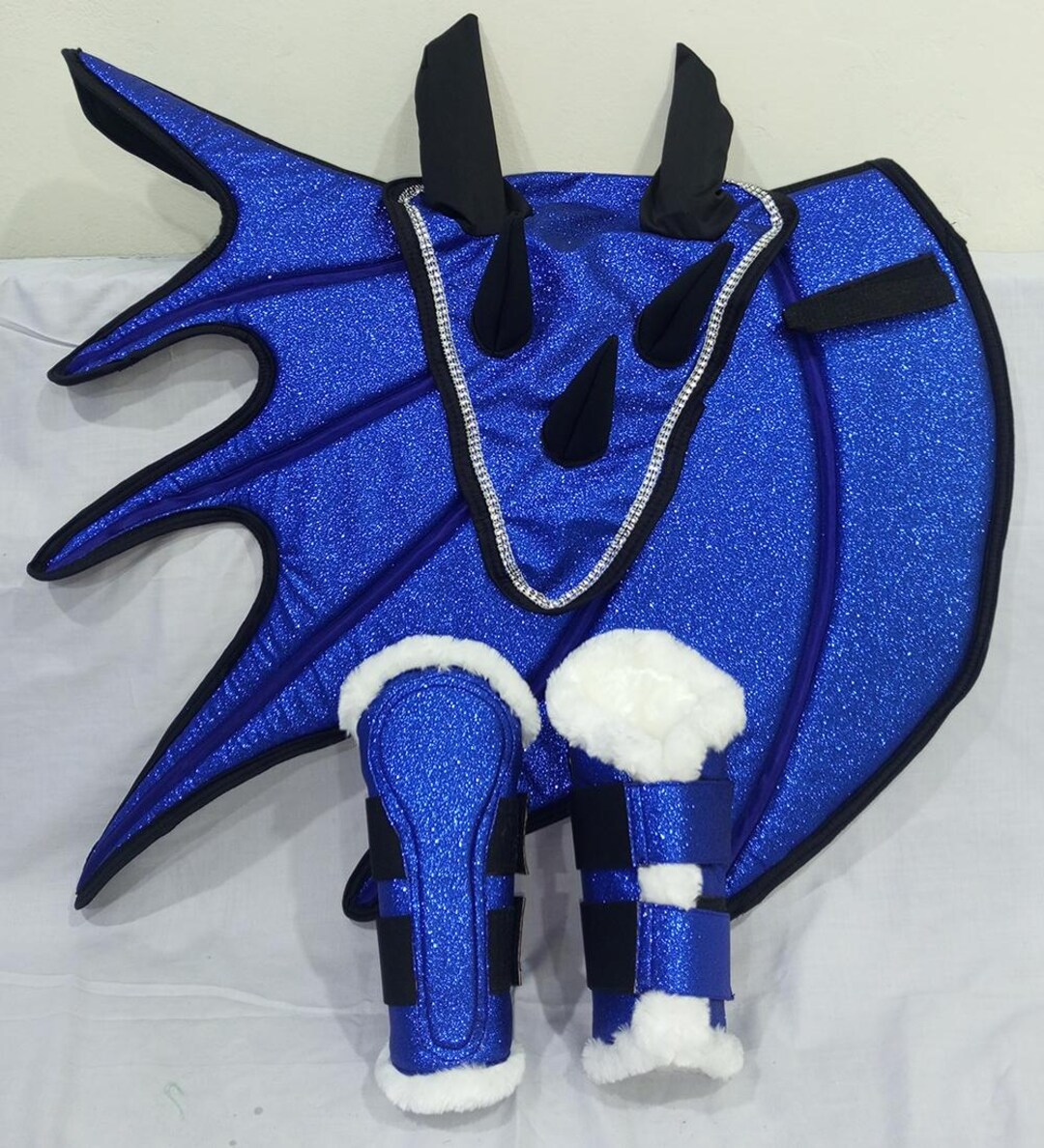 Dragon Saddle Pad, Ear Bonnet and Horse Boot Set - Etsy