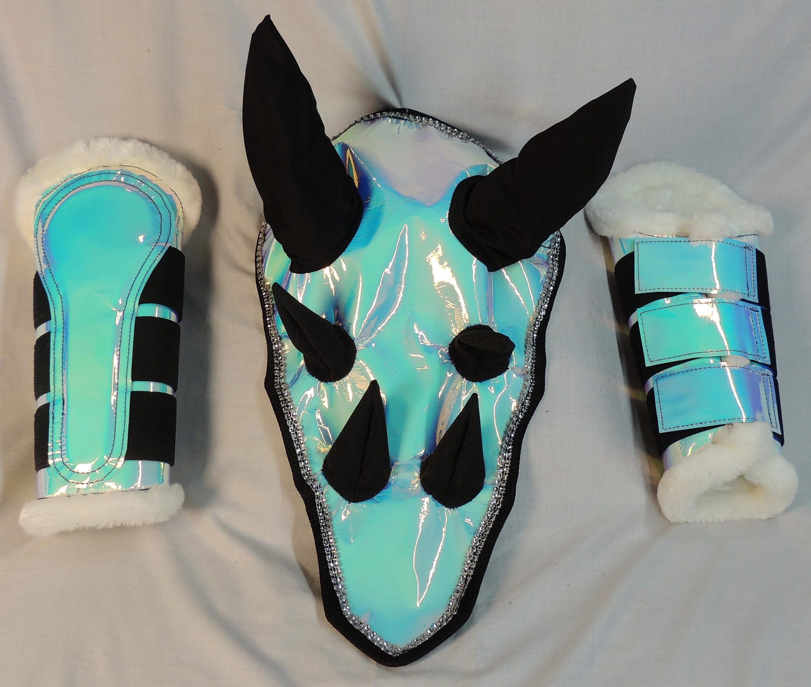 Dragon Saddle Pad Ear Bonnets Horse Boot Set - Etsy