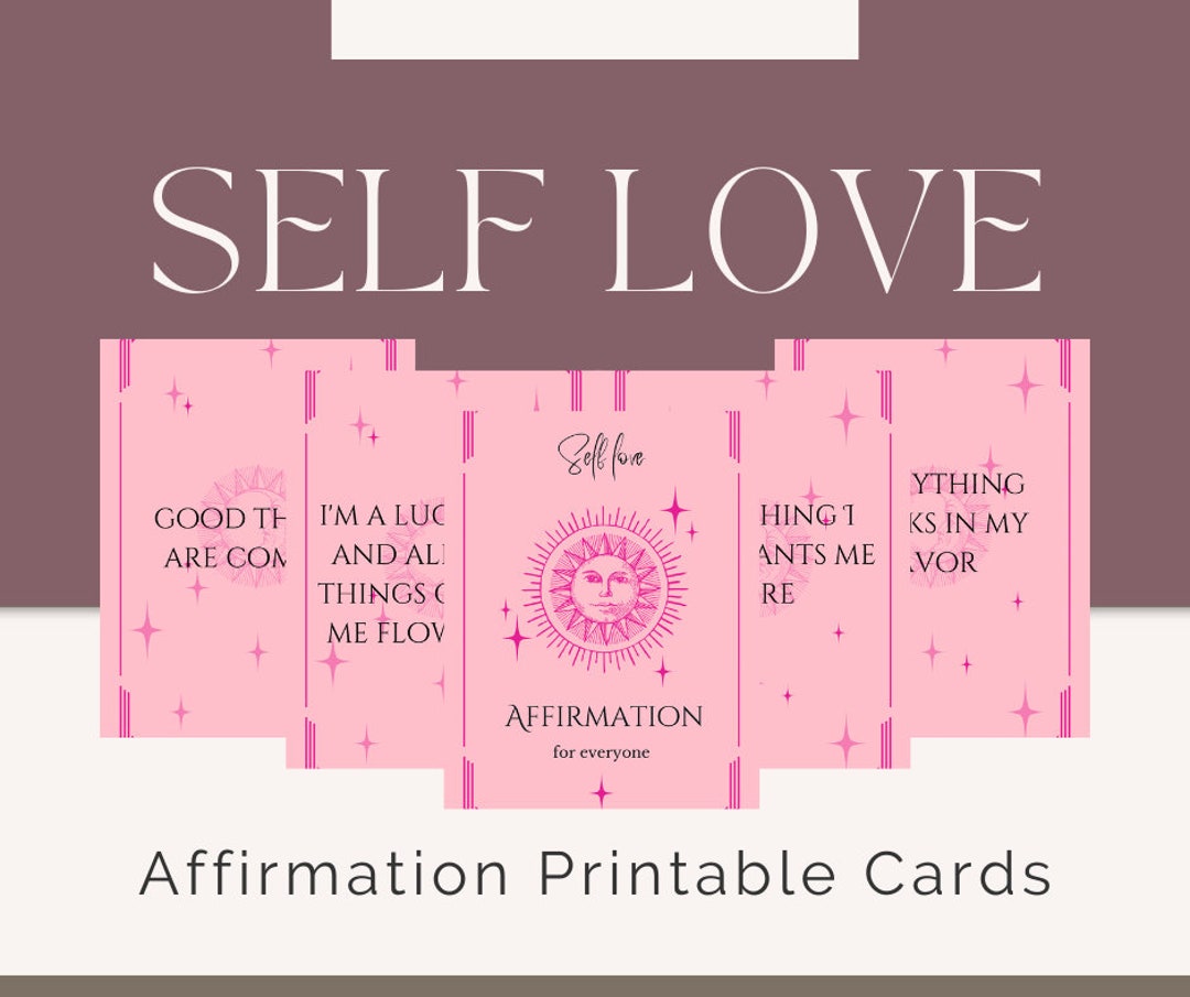 40 Self Love Affirmation Cards Digital Download Mindfulness