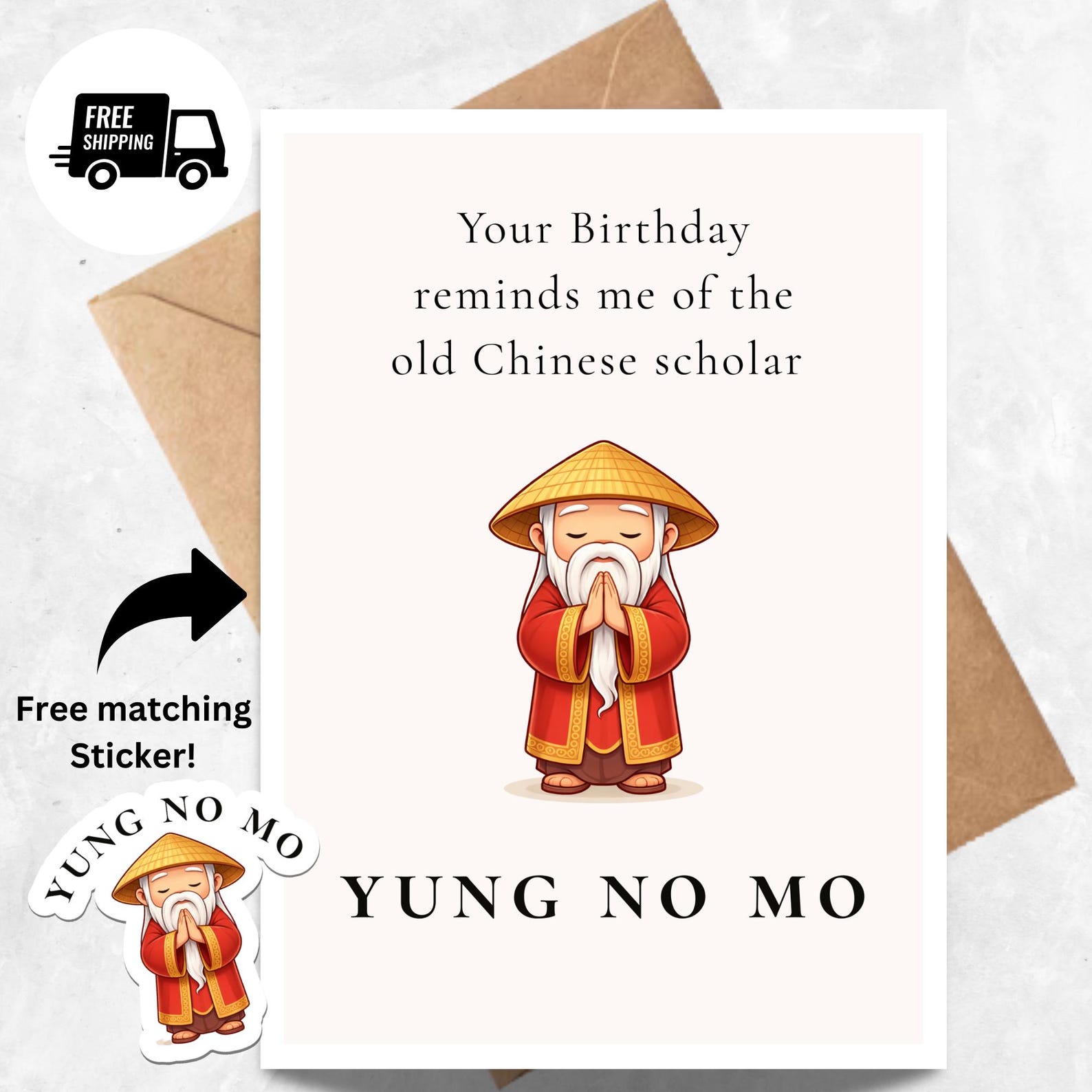 Funny Getting Old Birthday Card - Yung No Mo - Etsy