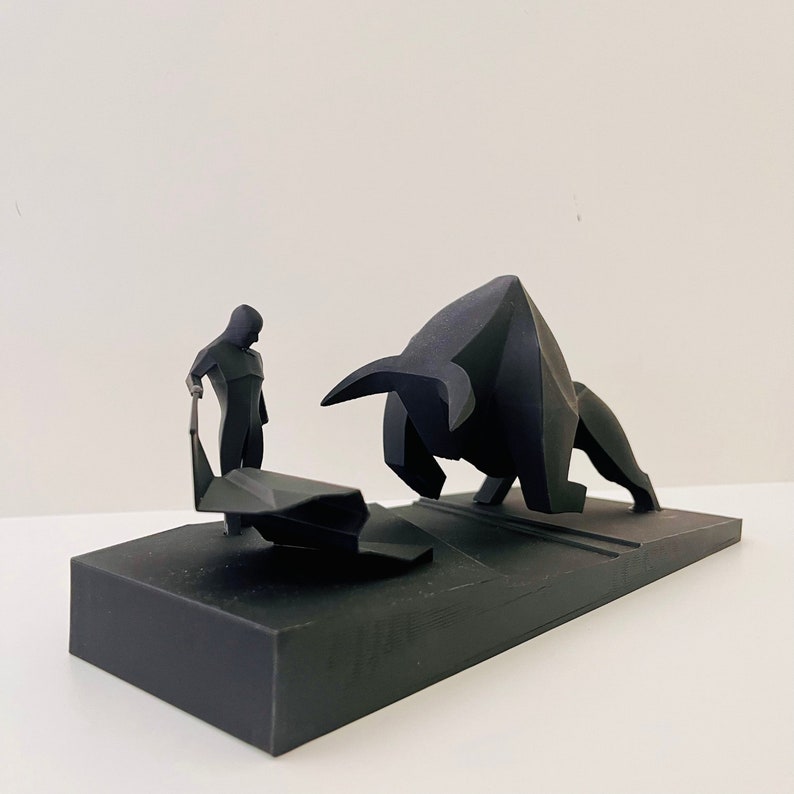 DUNE Inspired Bull and Matador Sculpture - Modern Art DECOR ...