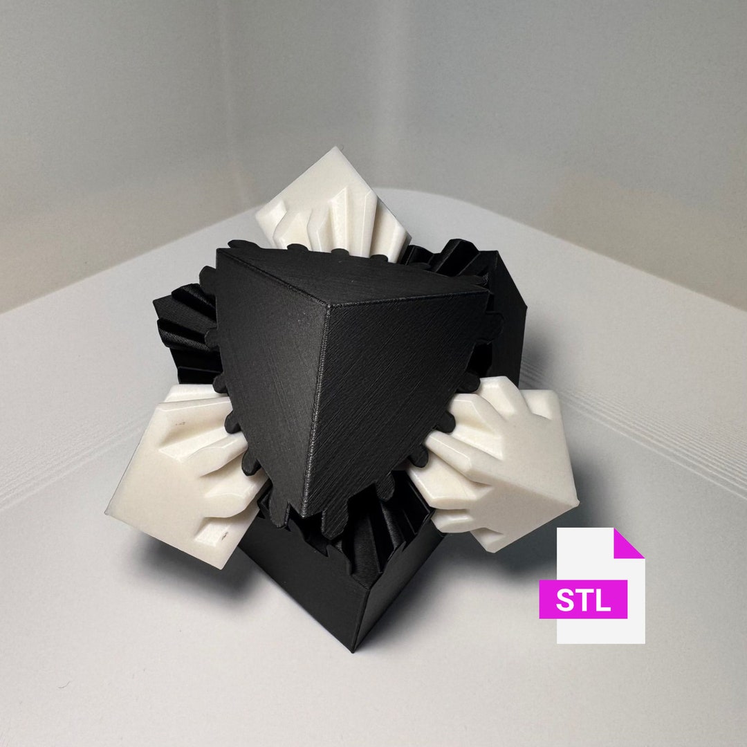 3D Printable Gear Cube STL File - Intricate Geometric Puzzle | Unique ...