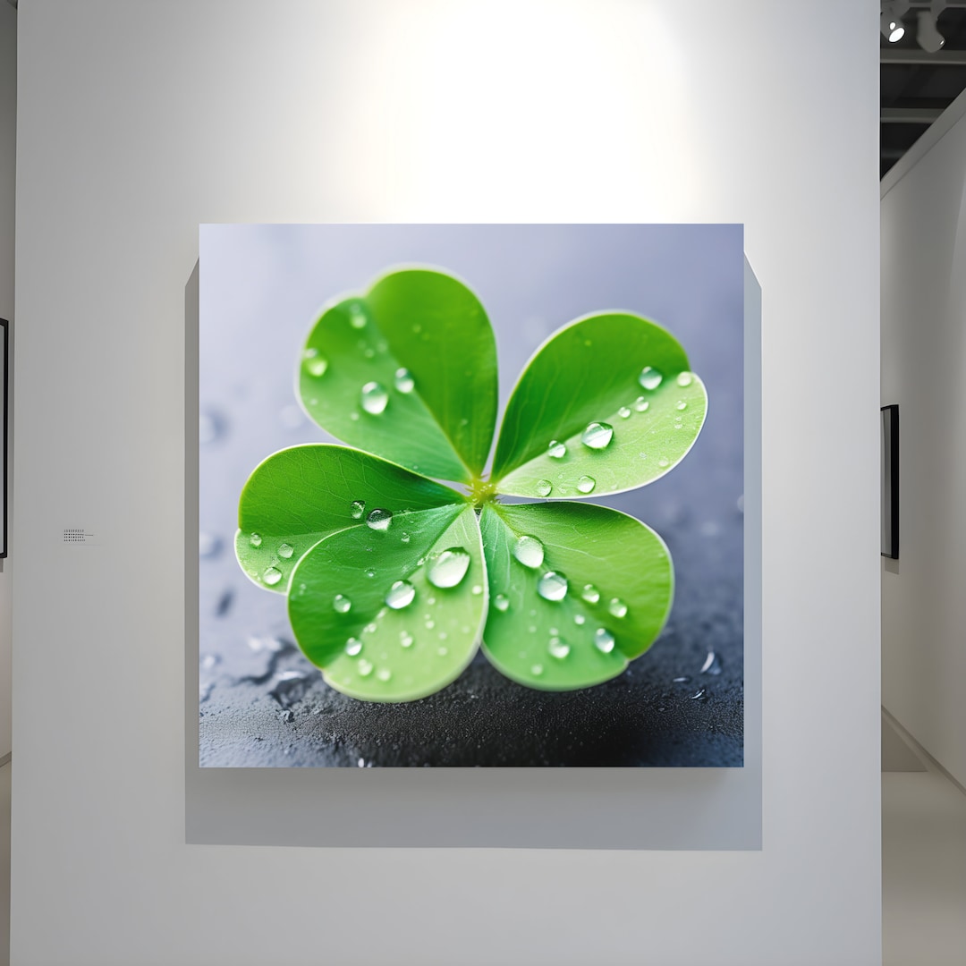 Realistic Clover Canvas Art, St. Patrick's Day Green Wall Art, Clover ...