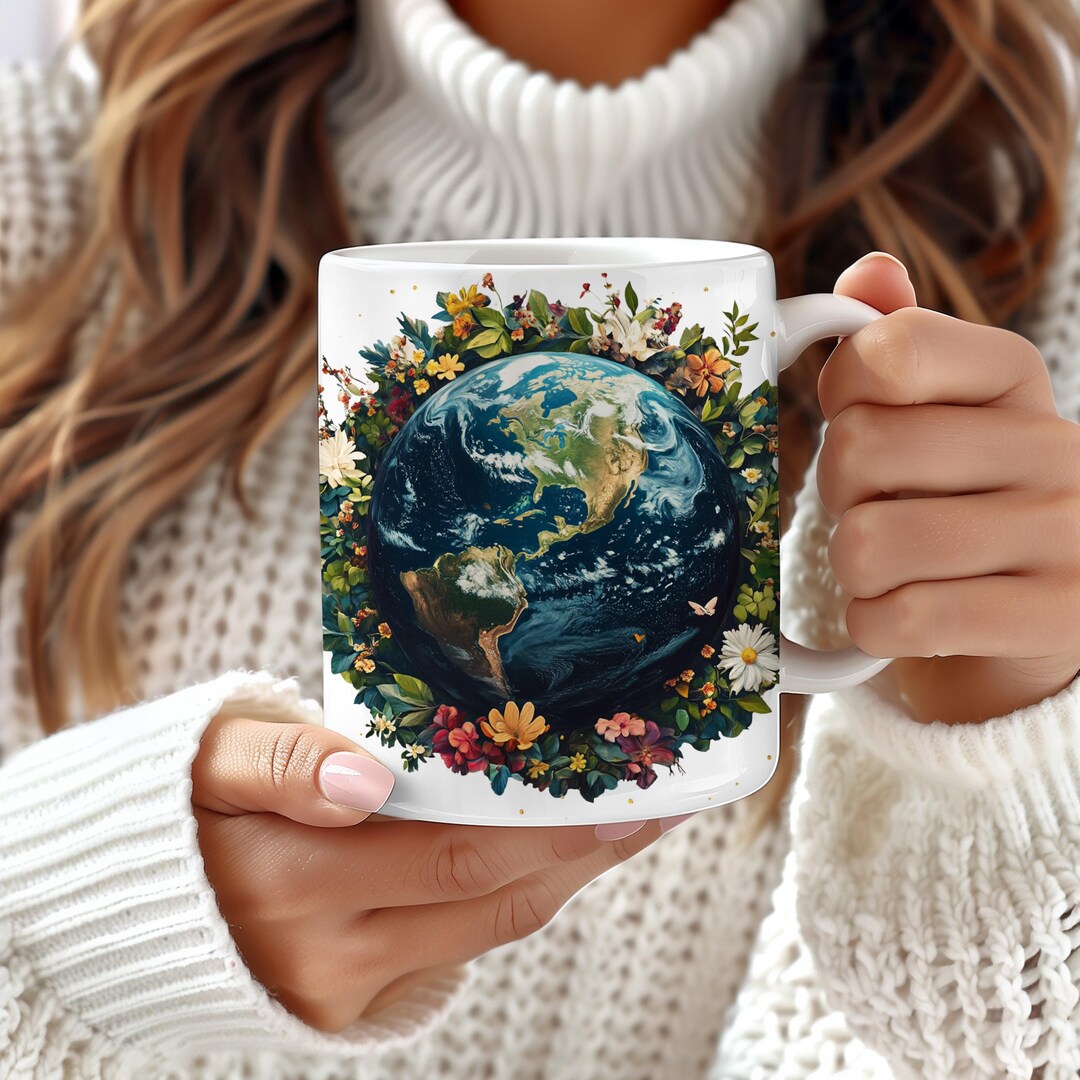 Vintage Planet Earth Mug, Space Art, Universe Mug, Astro Mug, Tea Cup ...