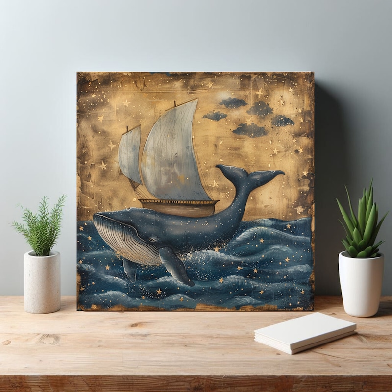 Whale Canvas Art - Etsy