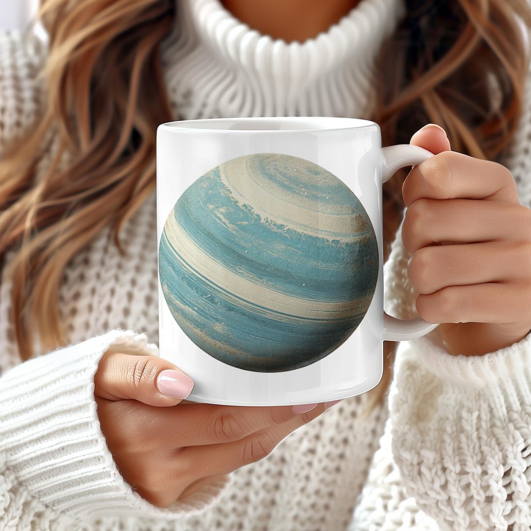 Vintage Planet Uranus Mug, Solar System Art, Space Art, Universe Mug ...
