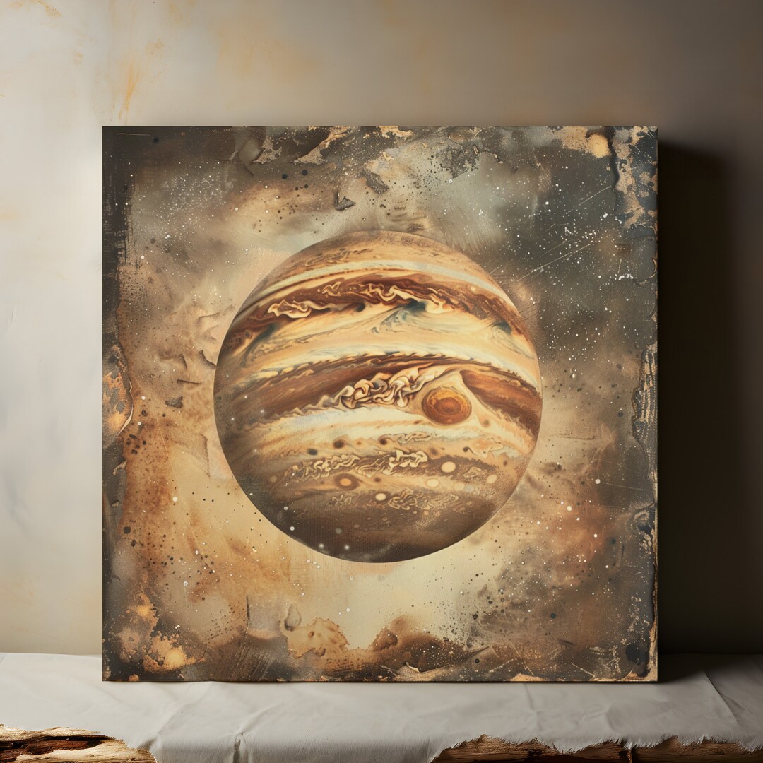 Jupiter Canvas Wall Print, Solar System, Space Print, Universe Art ...