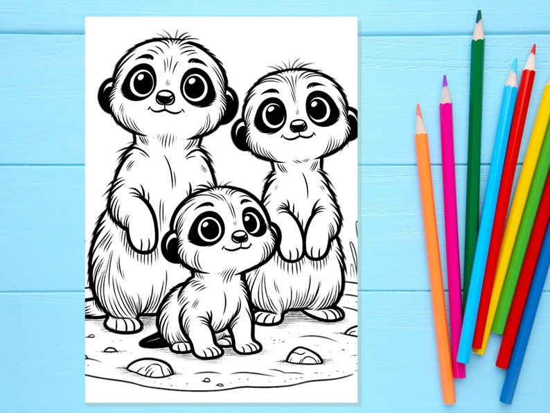 Cute Animals Coloring Pages - 31 Page Themed Digital Animal Coloring ...