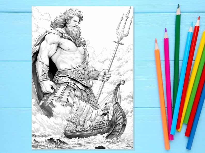 Odyssey Coloring Pages: Greek Mythology, Trojan Horse (PDF Download) - Etsy