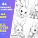 Cute Bunny Coloring Pages for Kids, 31 Page Digital Coloring Book ...
