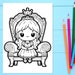 Princess Coloring Book, 31 Page Printable PDF, Themed Digital Colouring ...