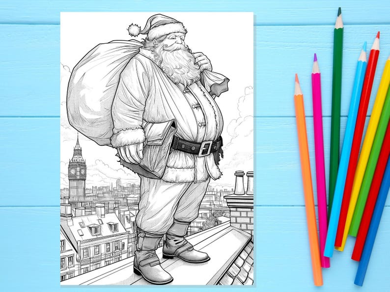 Christmas Coloring Book - 31 Printable Digital Pages of Festive Fun ...