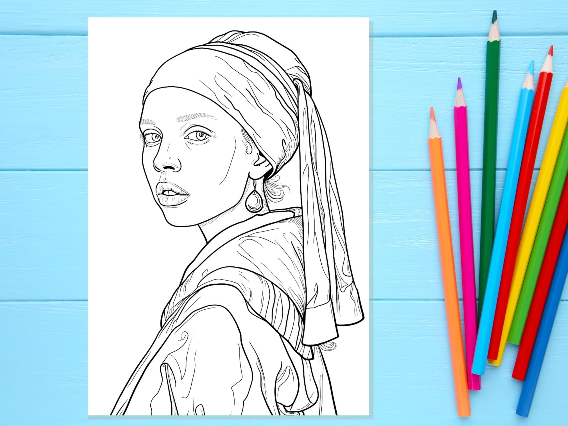 Famous Artists Color Book - 31 Page Art Masterpieces Colouring Pages ...