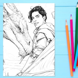 Fourth Wing Coloring Book, Dragons, Violet Sorrengail (digital Download ...