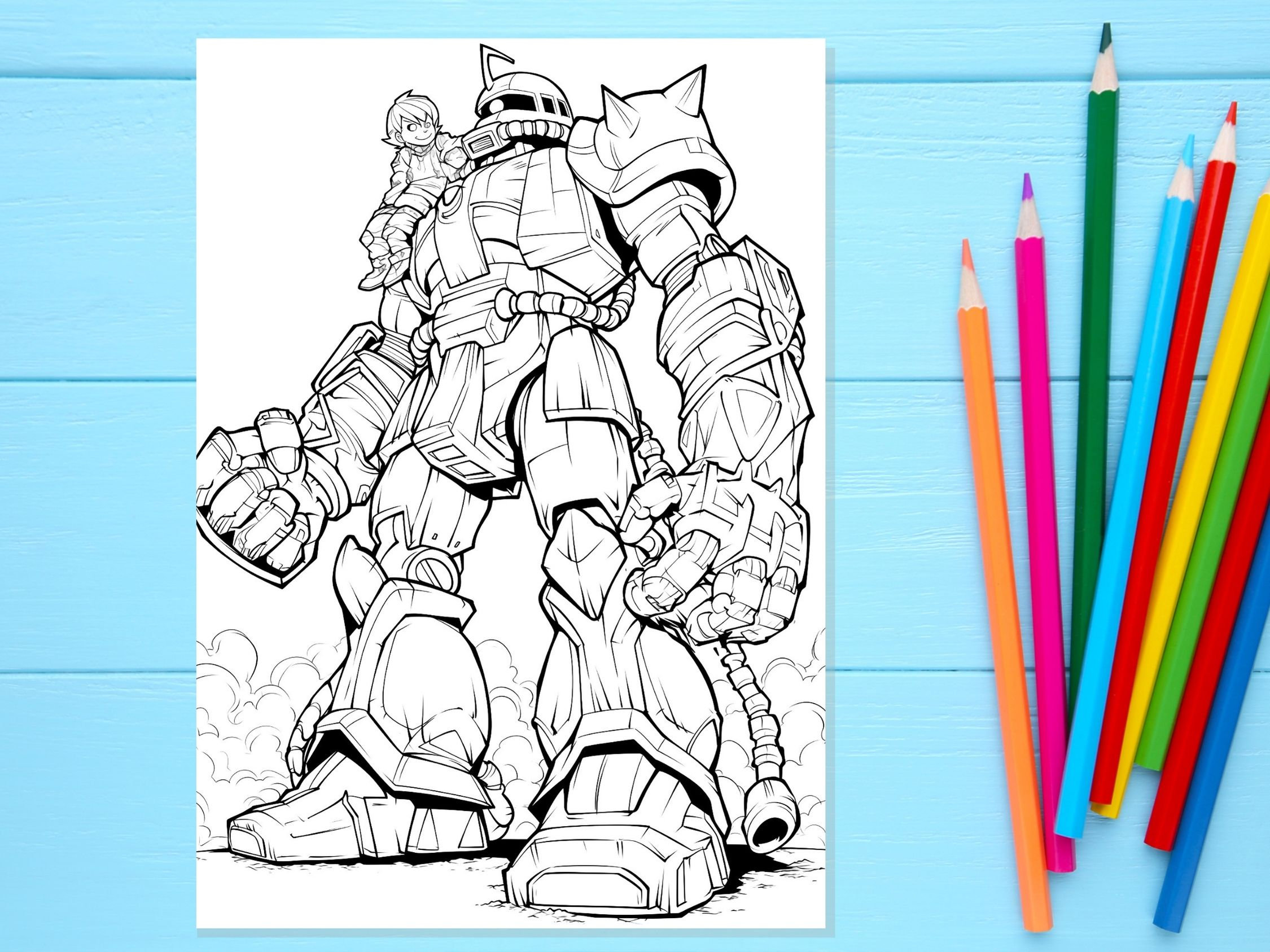 Robot Coloring Book Pages - 31-page Digital Colouring Book, Printable ...