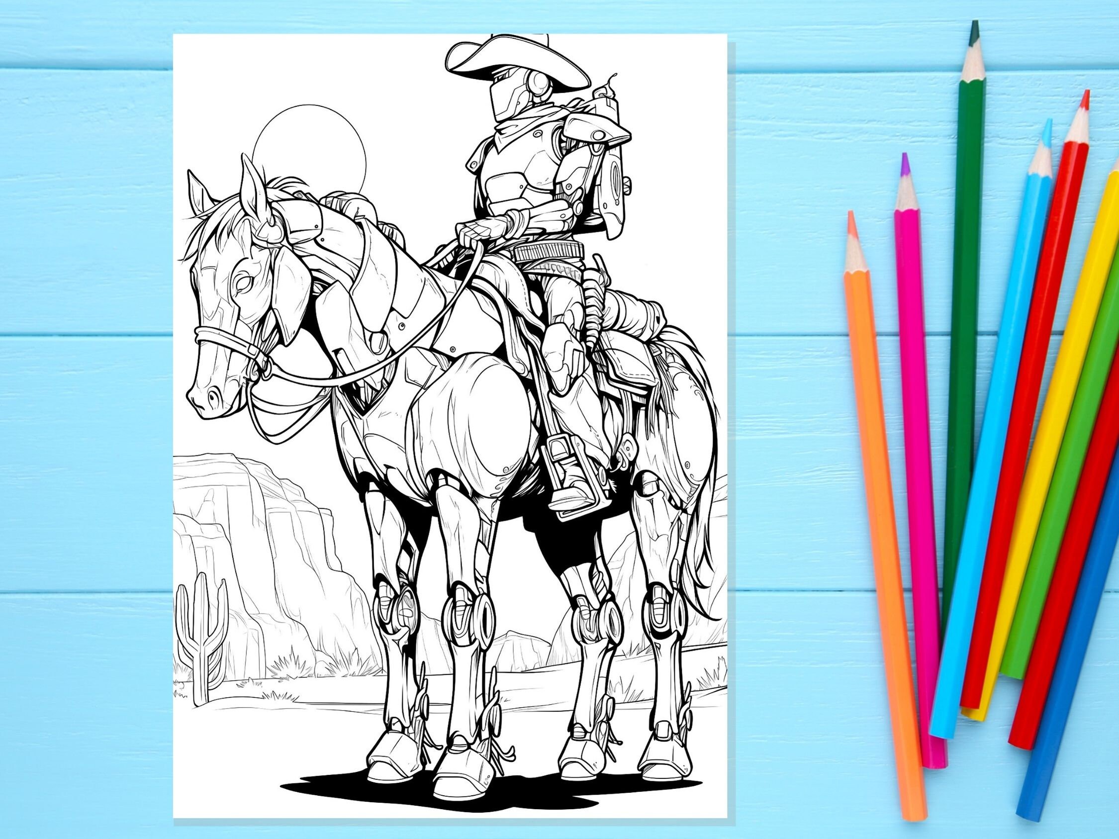 Robot Coloring Book Pages - 31-page Digital Colouring Book, Printable ...