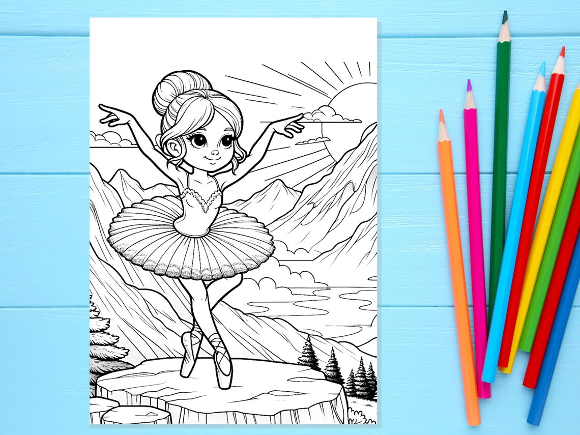 Ballet Coloring Pages for Kids - 31 Page Themed Digital Colouring Pack ...