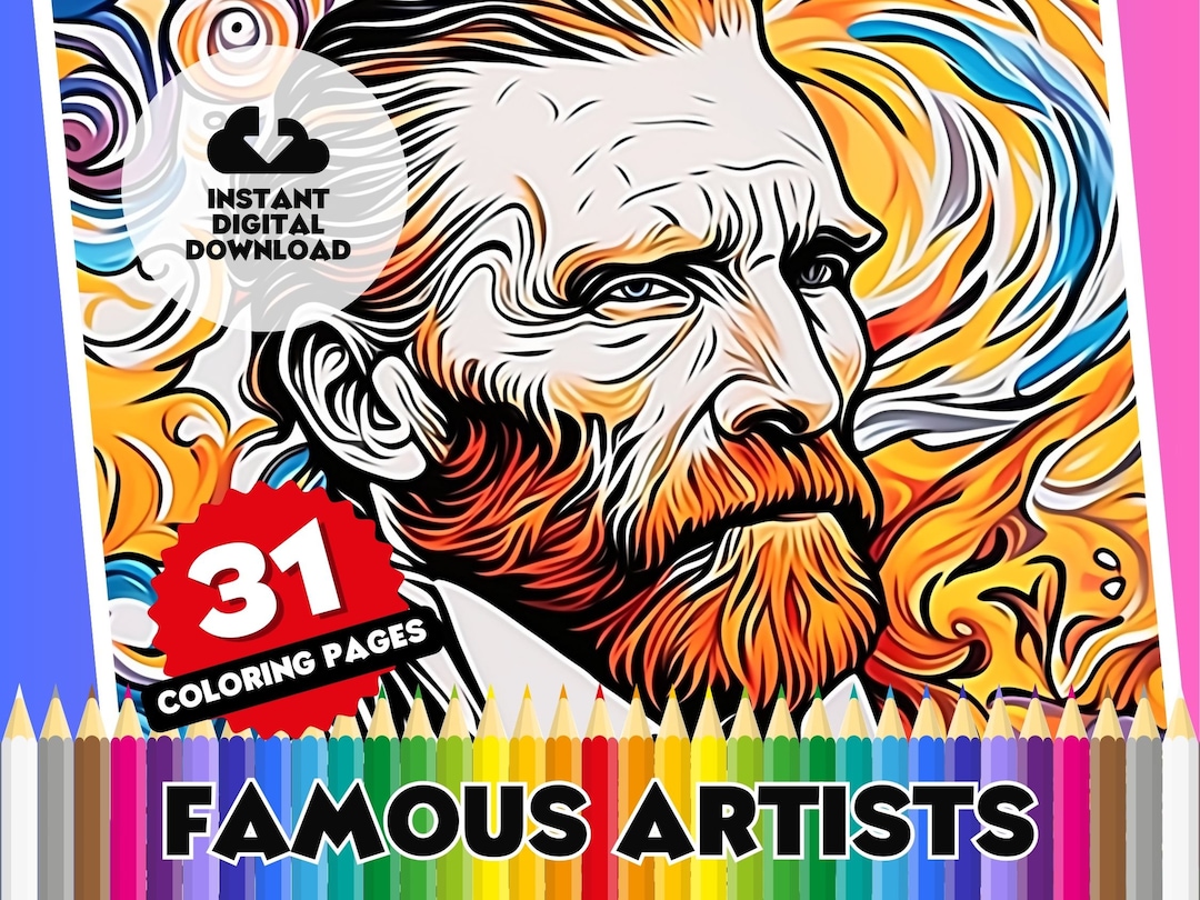 Famous Artists Color Book - 31 Page Art Masterpieces Colouring Pages ...