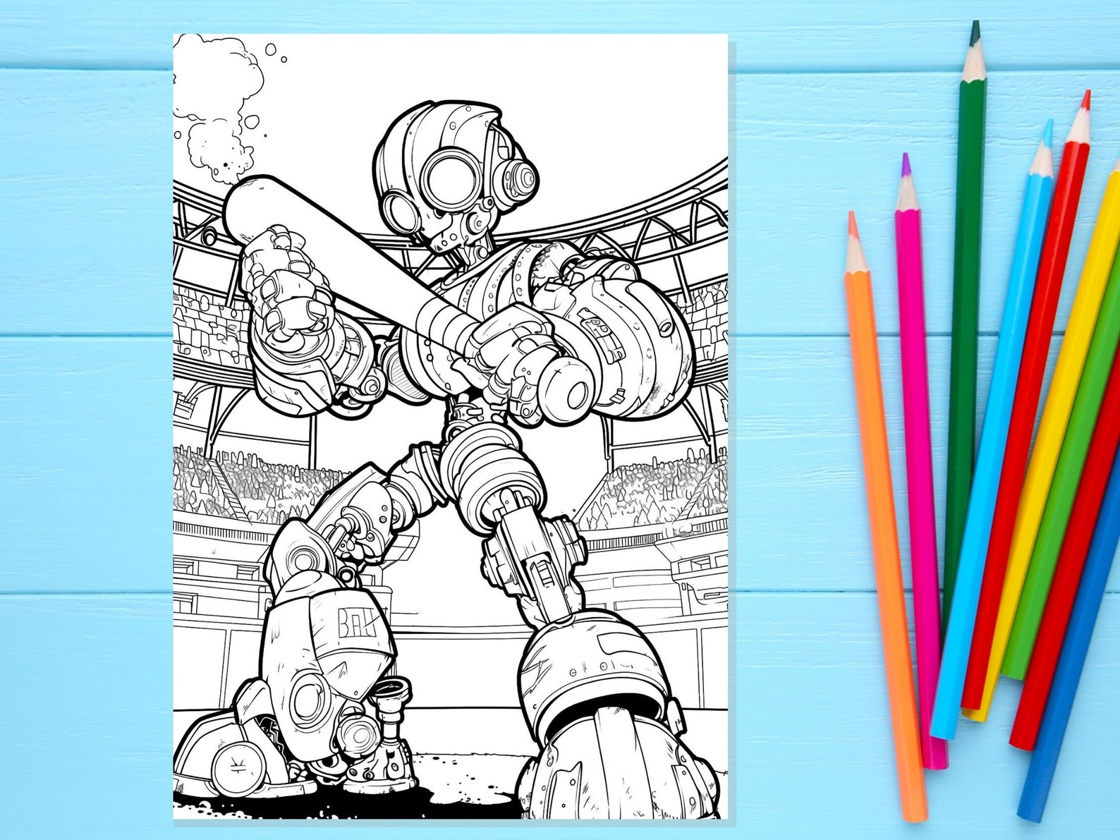 Robot Coloring Book Pages - 31-page Digital Colouring Book, Printable ...