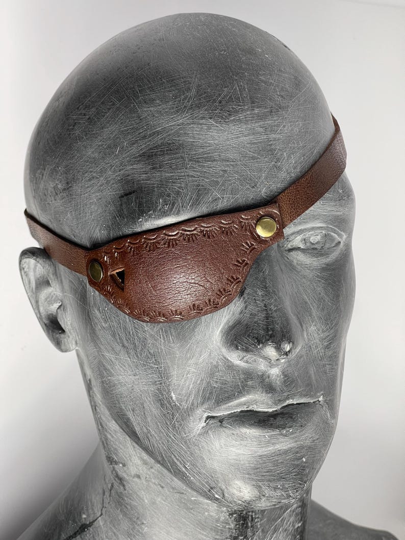 Leather Eye Patch, Eye Patch, Man Eye Patch, Woman Eye Patch, Brown Eye ...