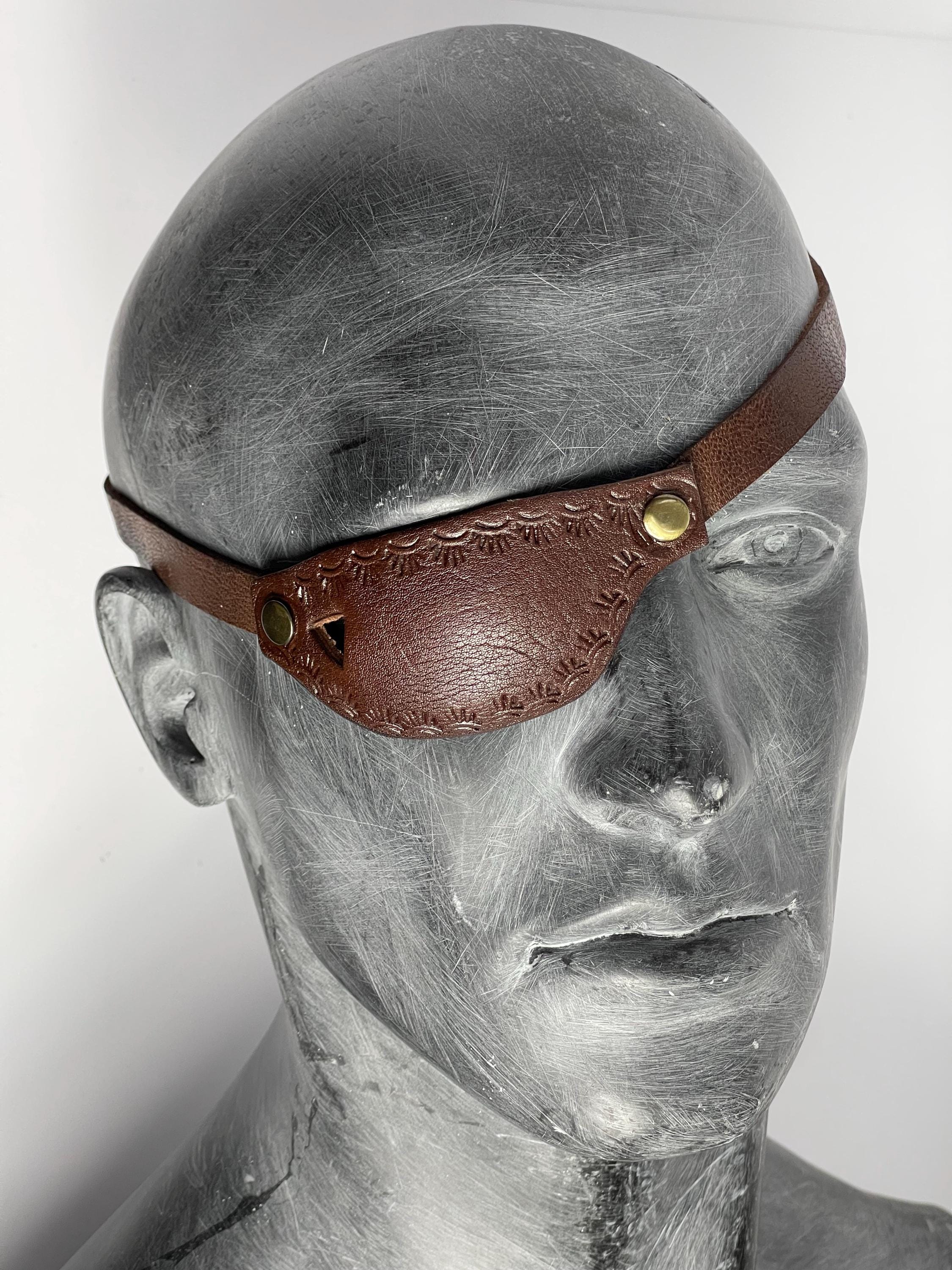 Leather Eye Patch, Eye Patch, Man Eye Patch, Woman Eye Patch, Brown Eye ...