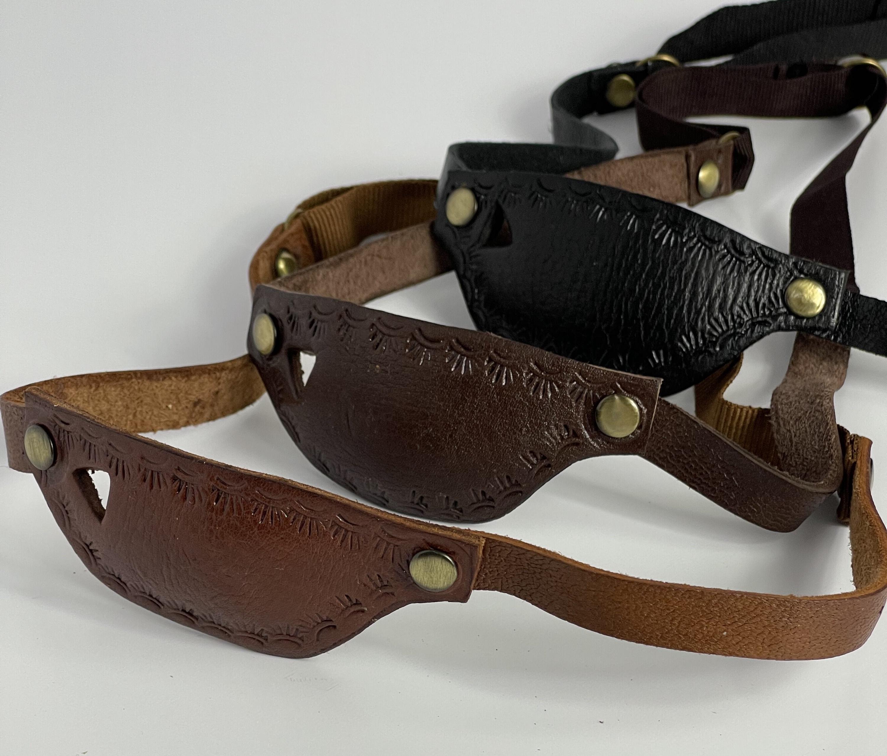 Leather Eye Patch, Eye Patch, Man Eye Patch, Woman Eye Patch, Brown Eye Patch, Slim Eye Patch ...