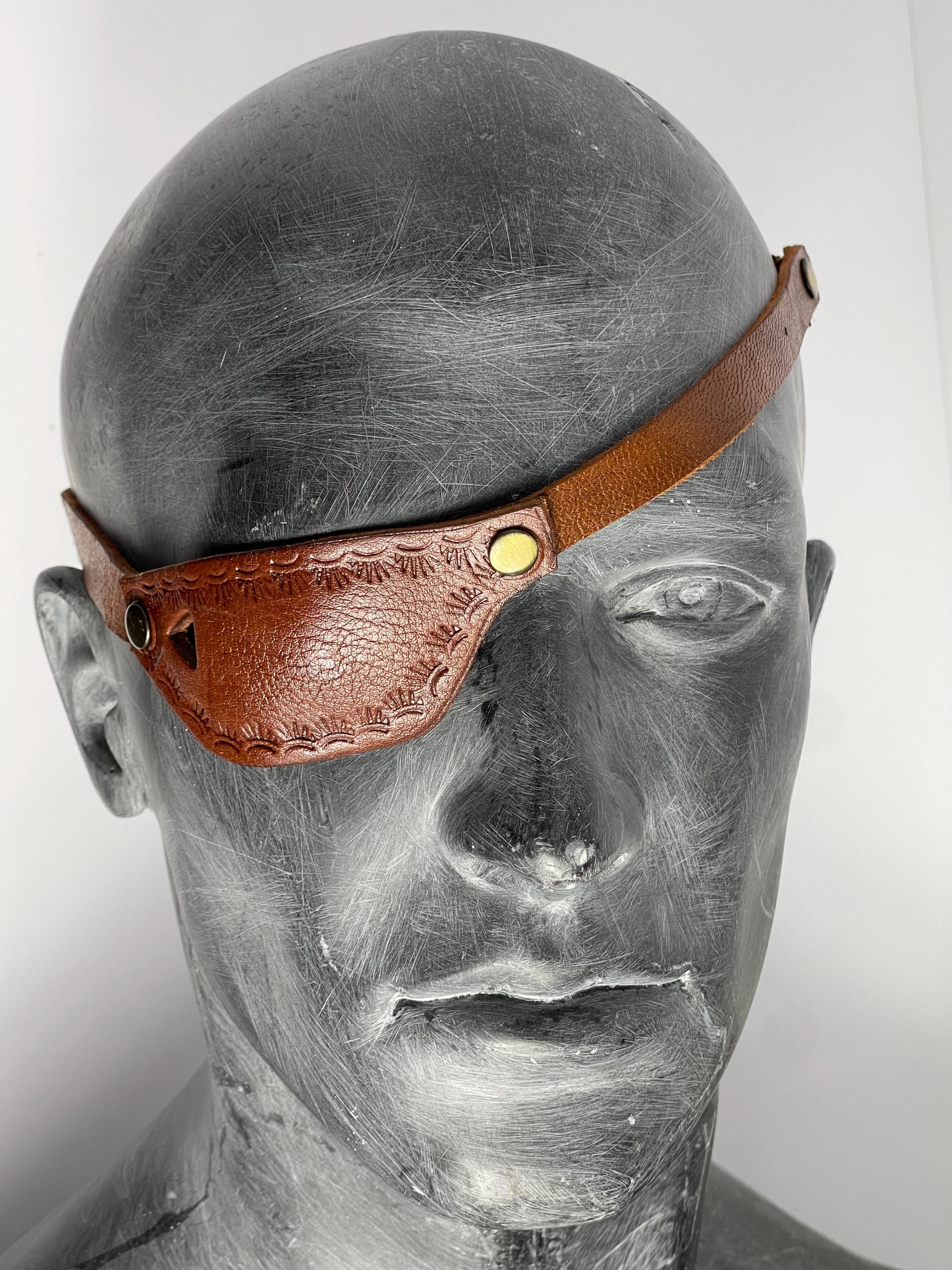 Leather Eye Patch, Eye Patch, Man Eye Patch, Woman Eye Patch, Brown Eye ...