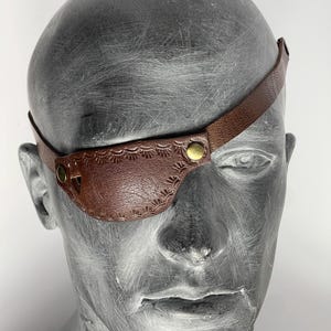 Leather Eye Patch, Eye Patch, Man Eye Patch, Woman Eye Patch, Brown Eye Patch, Slim Eye Patch ...
