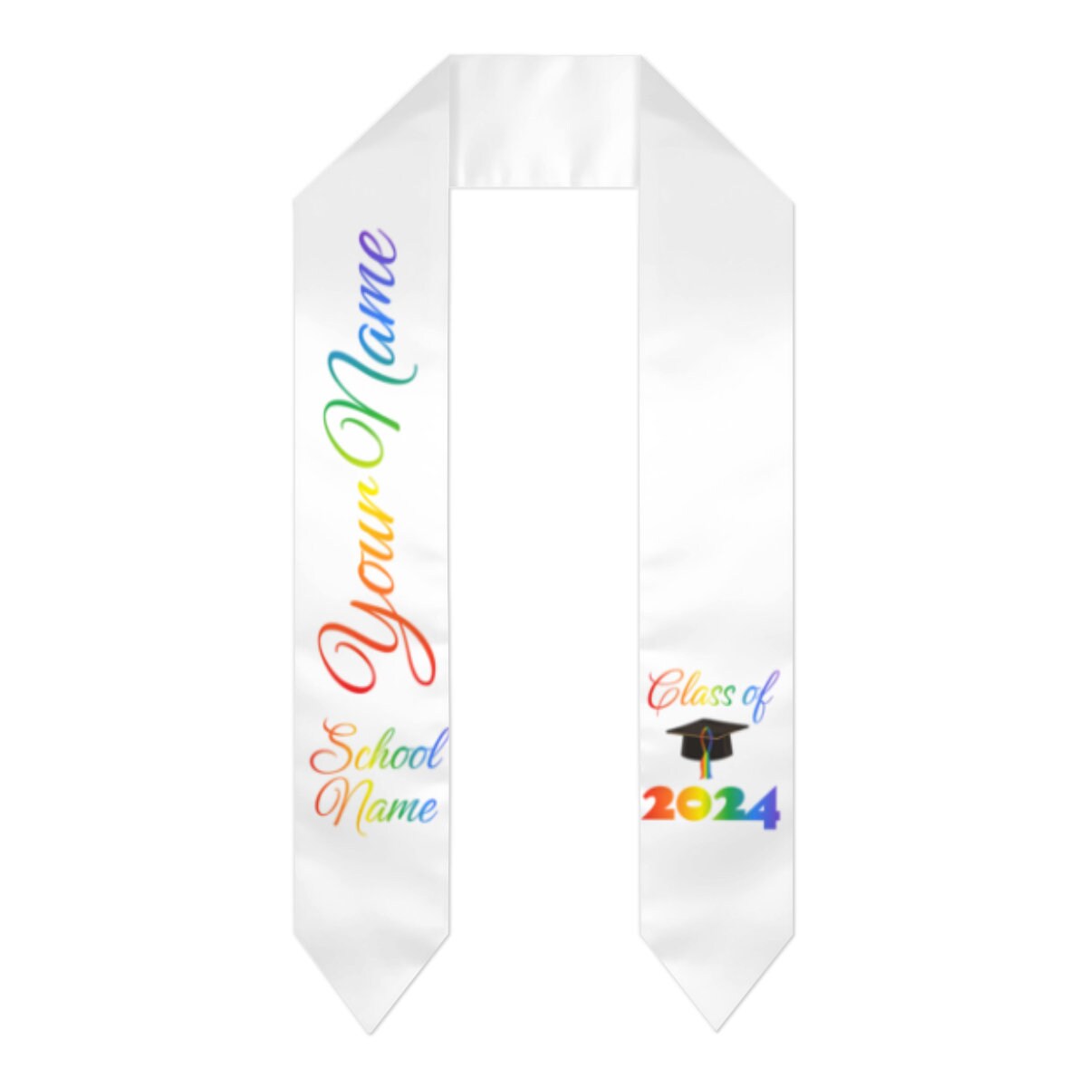 Custom Graduation Stole Graduation Stole LGBTQ Pride Graduation Stole ...