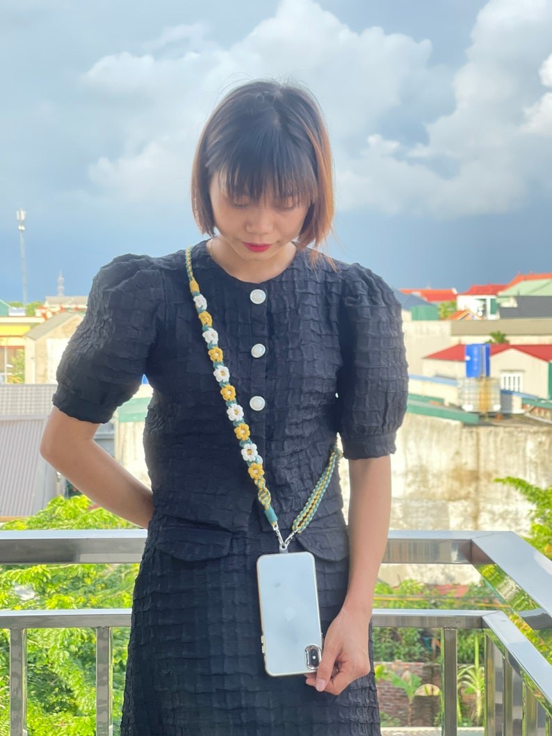 Macrame Custom Phone Hanger, Mobile Lanyard, Unique Personalized Phone ...