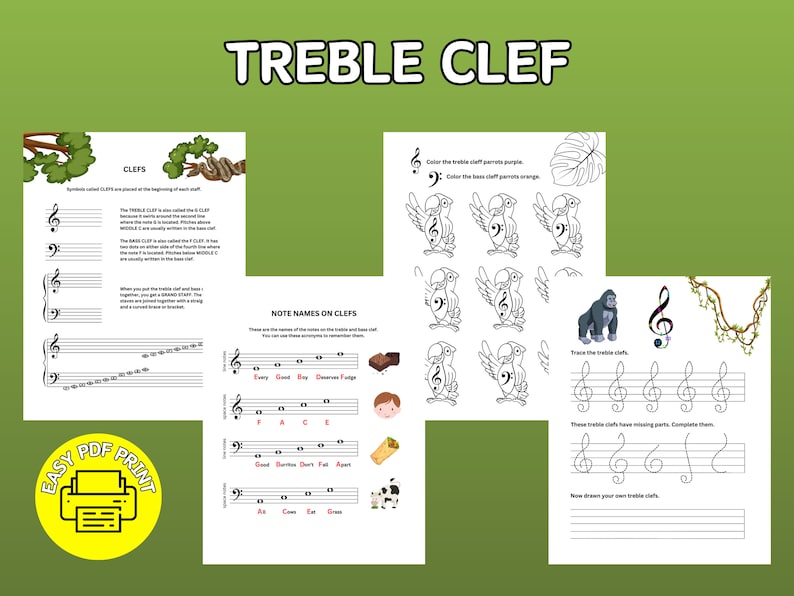 Beginner Music Theory - COMPLETE BOOK - PDF Printable - Music Theory ...