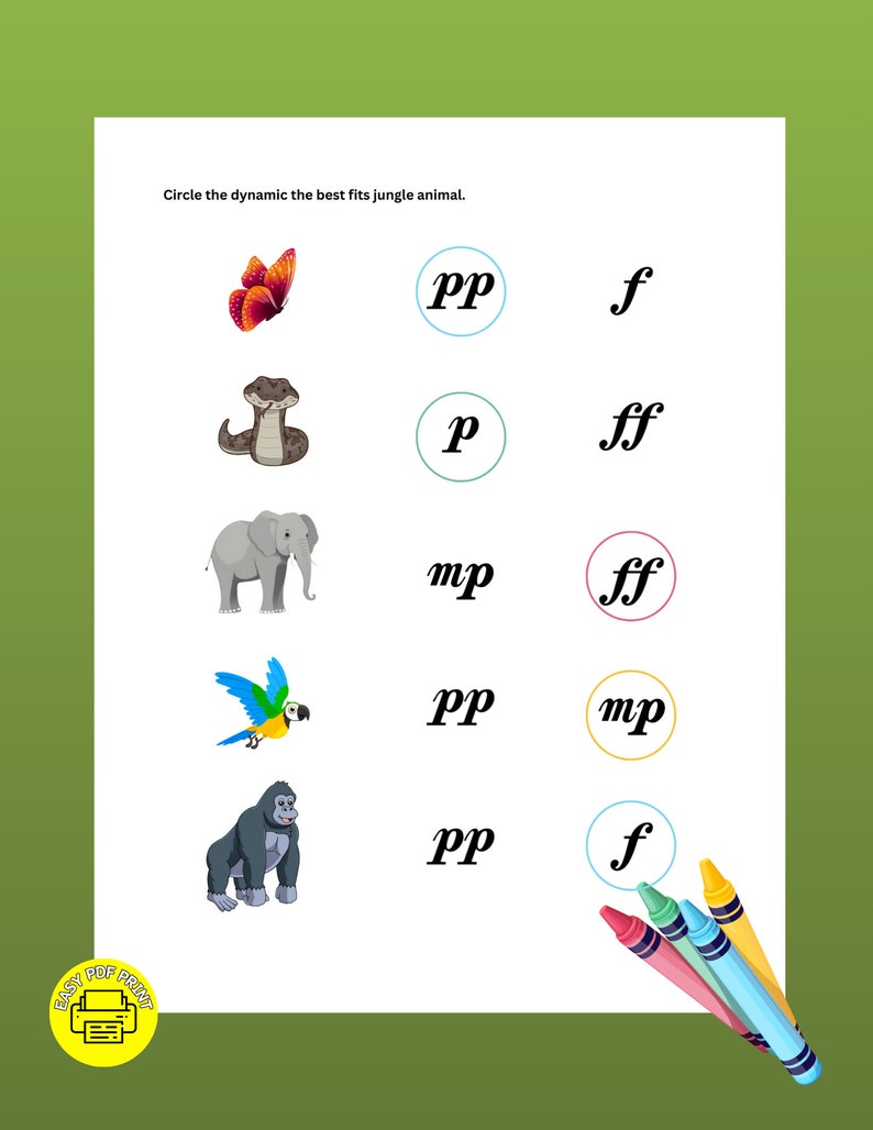 Dynamics - PDF Printable - Music Theory Sheet - Music Homeschooling ...